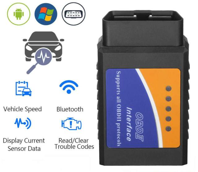 OBD II OBD2 Bluetooth Scanner For Android Car OBD Scan Tool Engine Cod ...