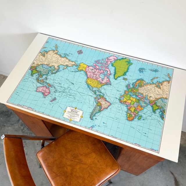 VINTAGE STUDENT MAP DESKS AUSTRALIA THE WORLD - Desks in Brunswick VIC ...