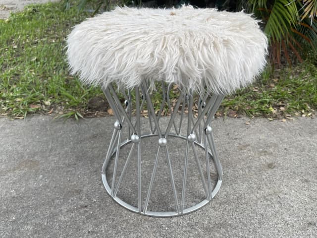 Fur Top Vanity Stool | Stools & Bar stools | Gumtree Australia Brisbane ...