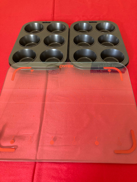 Pyrex Cutting Board & Two Muffin Pans - Cooking Accessories in Cessnock ...