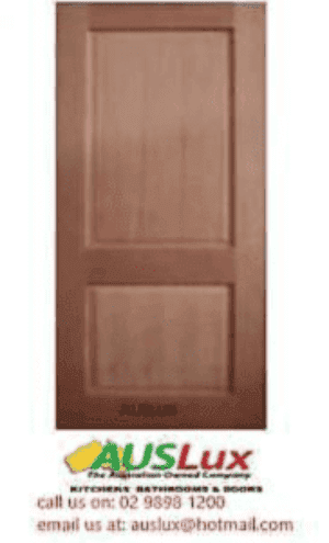 Auslux 2 panel solid timber internal external house door many sizes ...