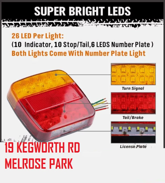 26 LED TRAILER SQUARE LIGHT - Hand Tools in Melrose Park SA | Gumtree ...