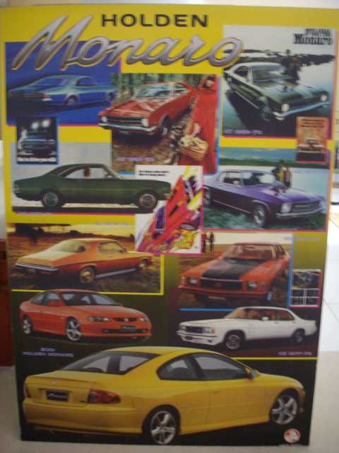 HOLDEN MONARO BLOCK MOUNTED CLASSIC CAR POSTER | Other Antiques, Art ...