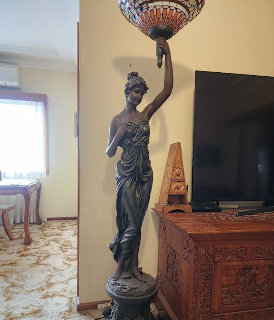 Greek Goddess Floor Lamp Art Deco Statue - Floor Lamps in Oatley NSW ...