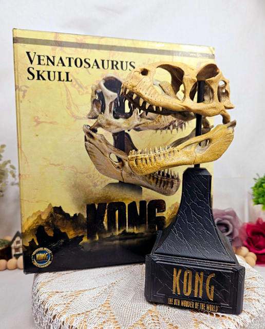 Vintage Kong Venatosaurus Skull Bone Structure Figurine With Stand & B - Collectables in ...