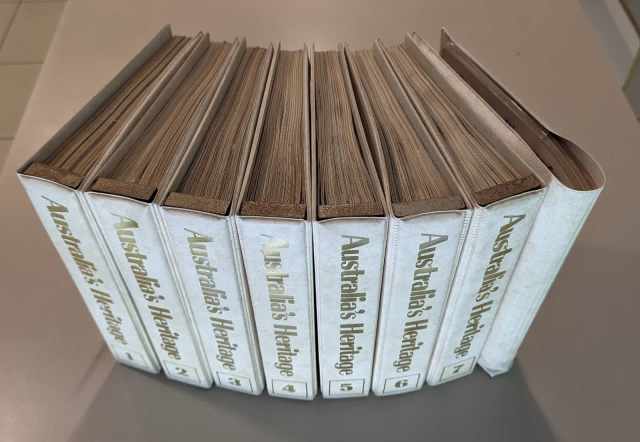 Australias Heritage - History set in binders. 1970s Vintage ...