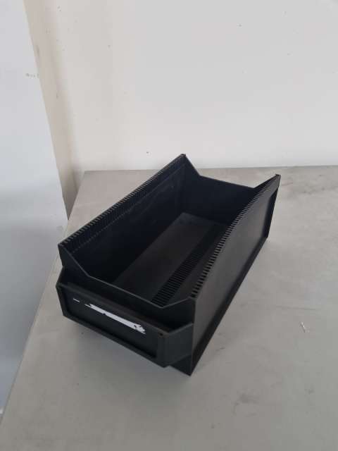 Parts tubs, black plastic parts bins with label holder - Tool Storage ...