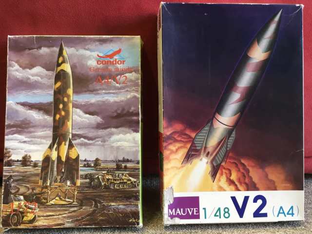 VINTAGE GERMAN WW2 V2 ROCKET MODEL KITS X2.1/72 & 1/48.BOTH NEW. - Toys ...