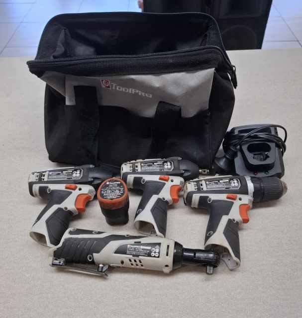 Tool Pro 12v Kit. Impact, Battery, Ratchet, Rattle Gun, Drill, charger ...