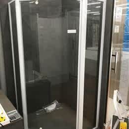 Corner shower screen white frame glass Marbletrend Suitable 1000 cnr ...