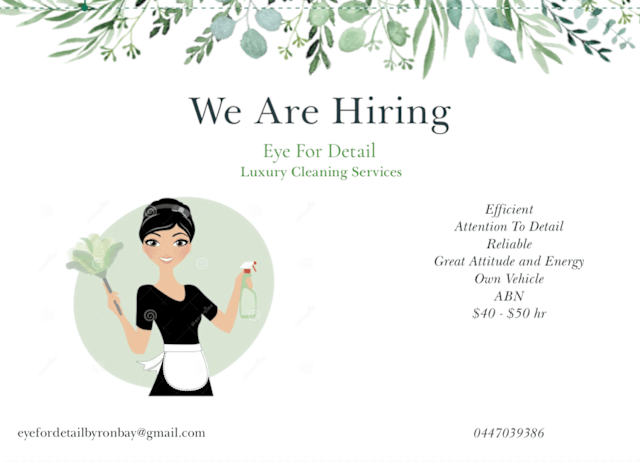 CLEANERS WANTED | Cleaner & Housekeeper | Gumtree Australia Byron Area ...