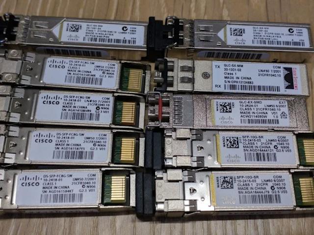 10x Cisco FC SFP+ 10G 8G 1G Transceiver Module - Components in ...