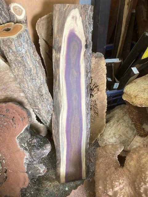 Purple Gidgee hardwood timber slab Well seasoned and machined flat re ...