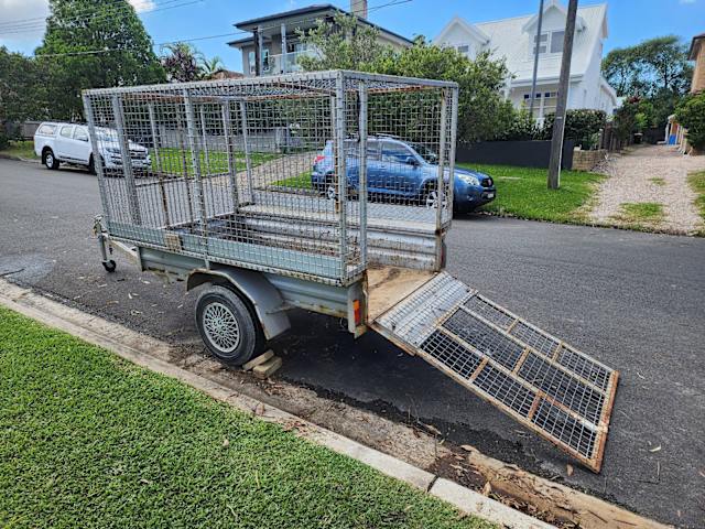 Caged Box Trailer with Ramp + Canvas Cover – Works Well, Needs Tidy-Up ...