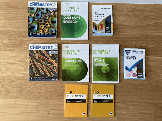 HEINEMANN CHEMISTRY TEXTBOOK and CHECKPOINT FOR VCE Units 1 & 2, 3 & 4 ...