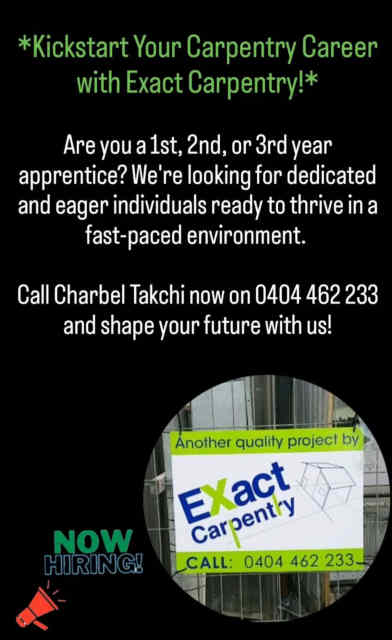 Kickstart Your Carpentry Career with Exact Carpentry! | Other | Gumtree ...