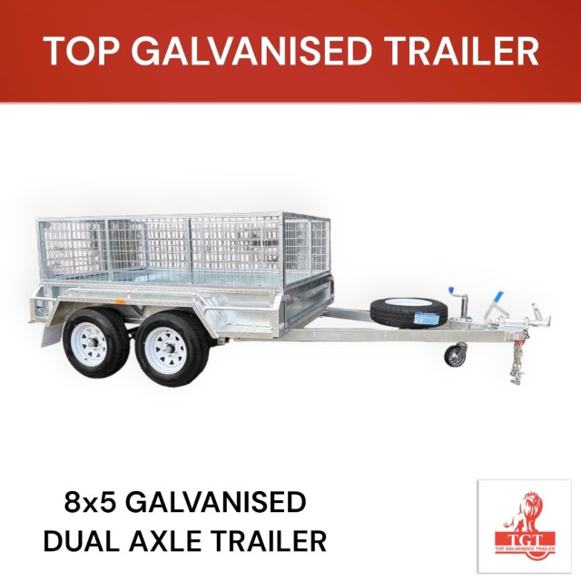 8x5 Galvanised Trailer for Sale 2t ATM Tandem Trailer Cage 600mm ...