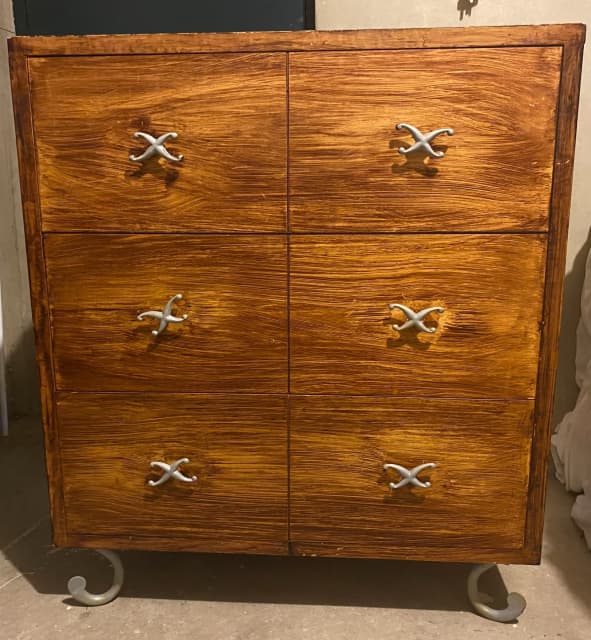 Brown Timber Tallboy with Rustic Look | Dressers & Drawers | Gumtree ...