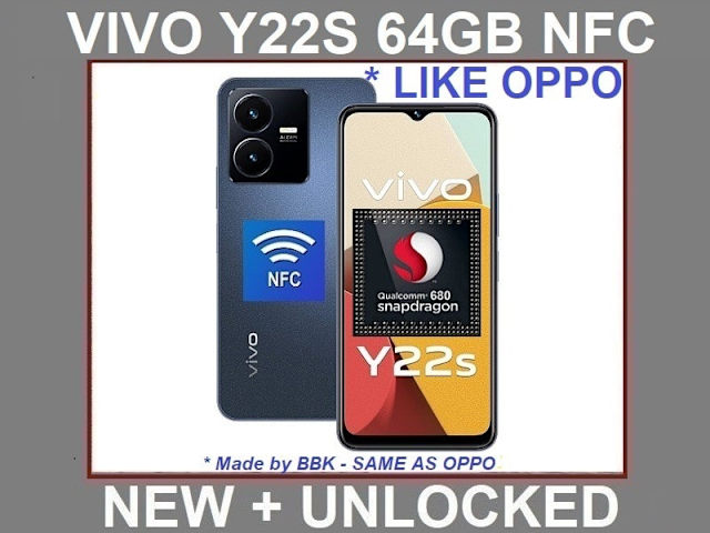 17 x NEW VIVO Y22S 4G V2206 64GB NFC UNLOCKED 6.55 INCH $140 EACH ...