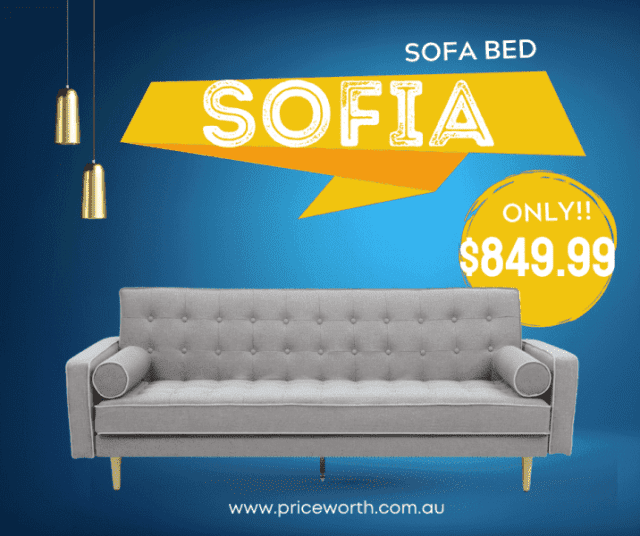 SALE!! SOFIA SOFA BED GREY with WHITE PIPING - BUY NOW!! $849.99 | Sofas | Gumtree Australia ...