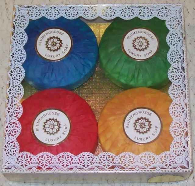 Vintage ABENIN BERLIN Germany LUXURY SOAPS x 4 - UNUSED / Original BOX ...