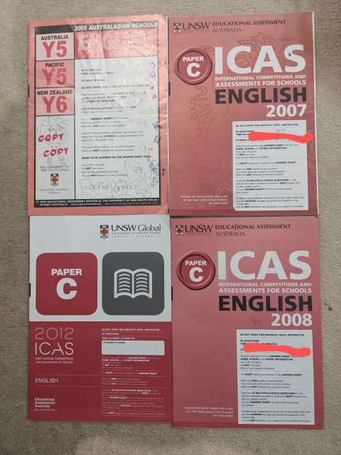 ICAS year 5 or C English test papers for practice $5 each - Textbooks ...