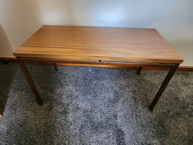 Brown Metal Table with Timber-look Top | Coffee Tables | Gumtree ...
