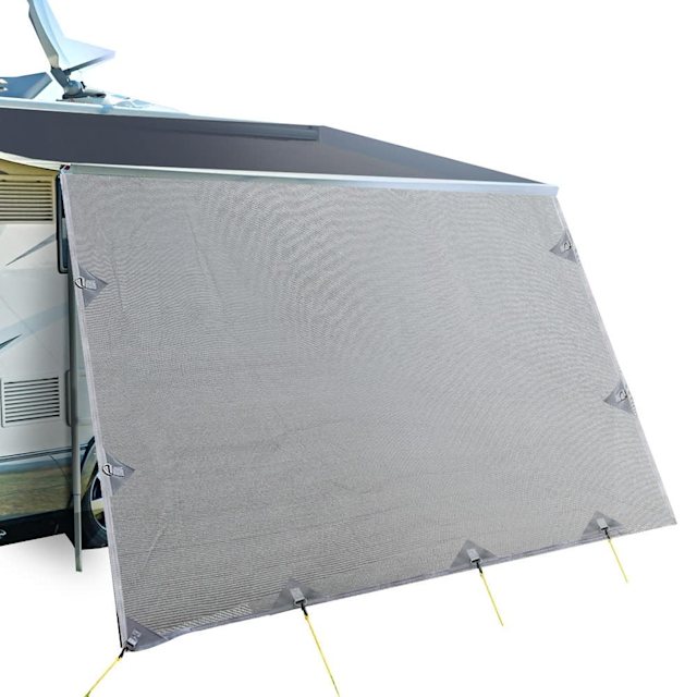 Caravan Privacy Screen Roll Out Awning 4.9x1.95M End Wall Side Sun Sha ...