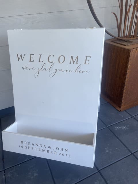Wedding Welcome Sign Planter Box A Frame White | Decorative Accessories ...