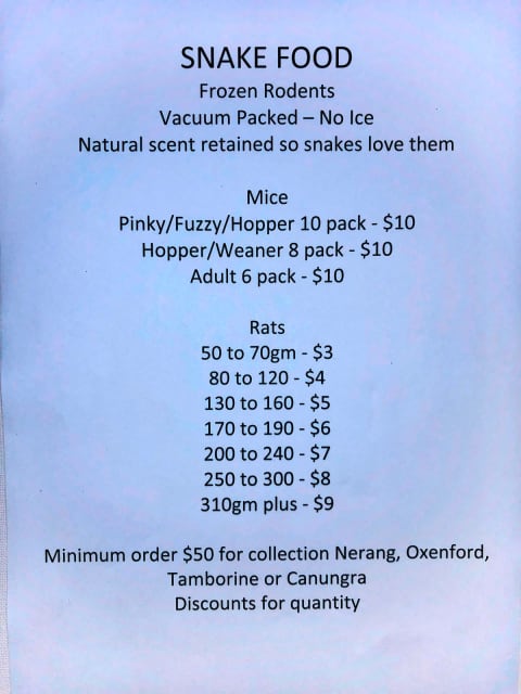 Frozen Snake Food | Reptiles & Amphibians | Gumtree Australia Gold ...