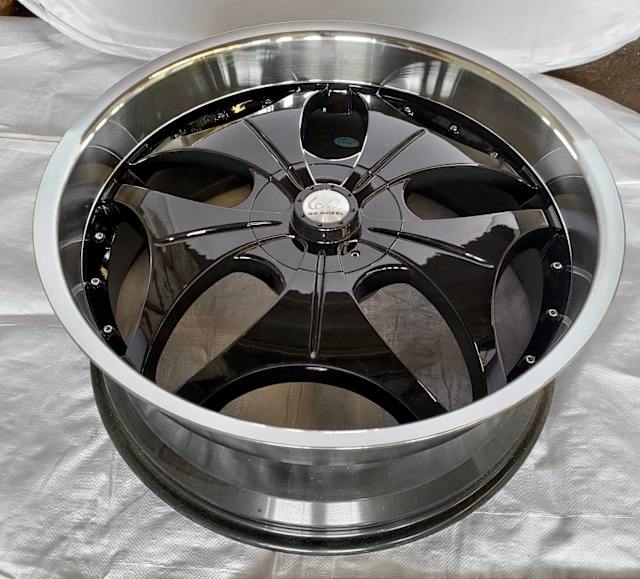 24 Inch Black Alloy Wheels Deep Dish Machined Face | Wheels, Tyres ...