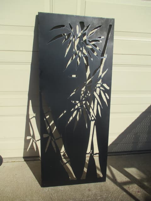 Black Metal Decorative Screen Decor Panel Wall Hanging Mounted Screen ...