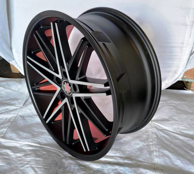 Designer 22 Inch Black Alloy Wheels Red Silver for Chrysler 300C ...