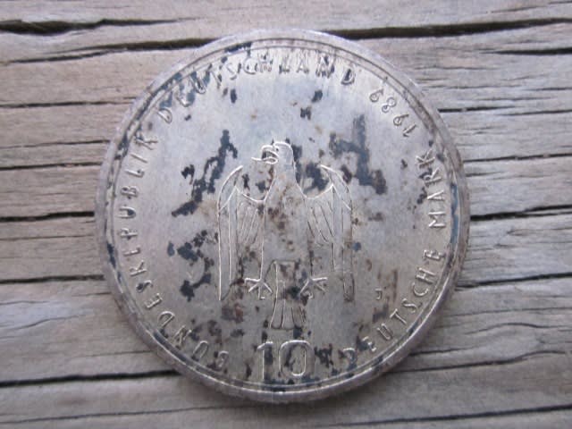 1989 Germany 10 Deutsche Mark 800 Years Hamburg Silver Coin ...