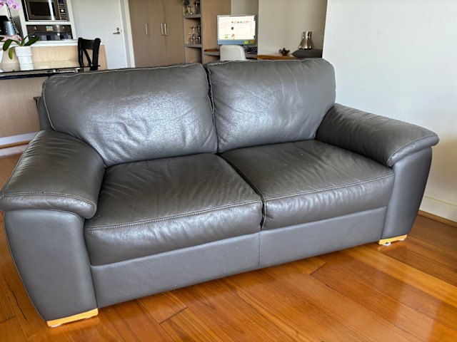 IMG Swedish 2.5 Leather Lounge - Sofas in South Perth WA | Gumtree ...
