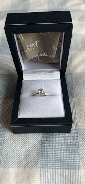 18ct White Gold Diamond Solitaire Engagement Ring - Women's Jewellery ...