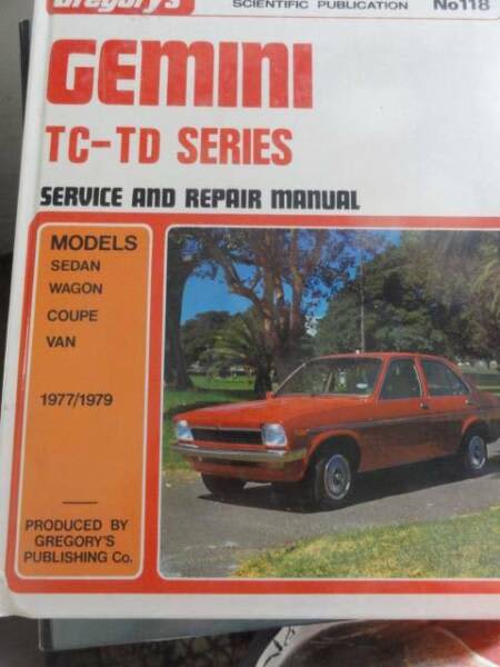 HOLDEN GEMINI tc-td series WORKSHOP SERVICE MANUAL c1977-79 | Engine ...