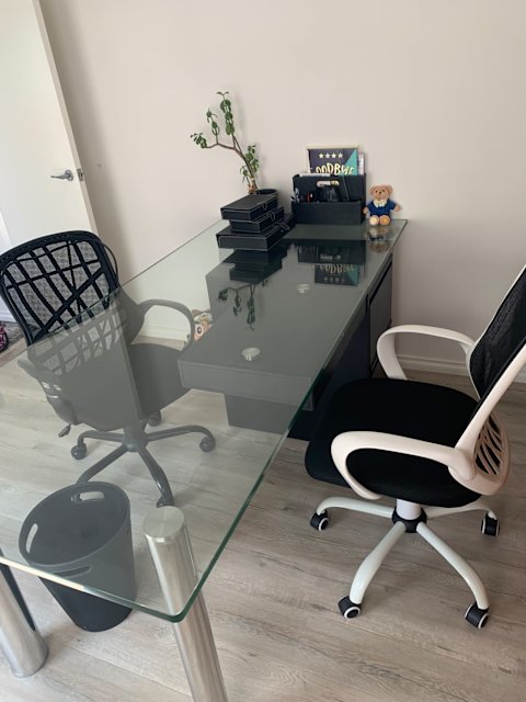 GLASS STUDY DESK & CHAIRS - Desks in Greenwood WA | Gumtree Australia