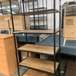 Large Industrial-Style Bookcase 1740mm x 800mm x 400mm - Bookcases ...