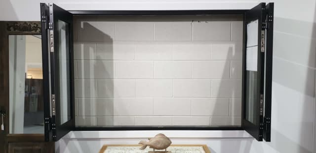 Aluminium 4 Panel Bi Fold Window-1800x1200-black/white - Building ...