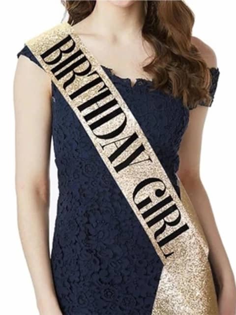 Gold glitter “Birthday Girl” decorative party sash - Accessories in ...