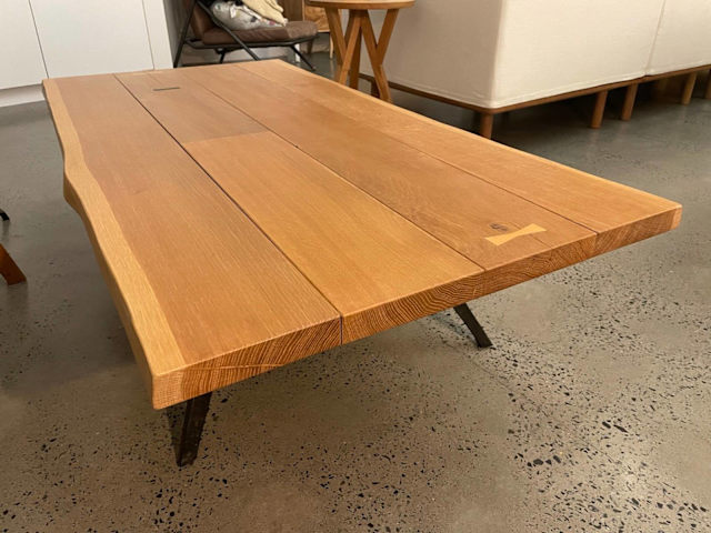 Gorgeous Solid Wood Coffee Table with Cast Iron Legs - Coffee Tables in ...