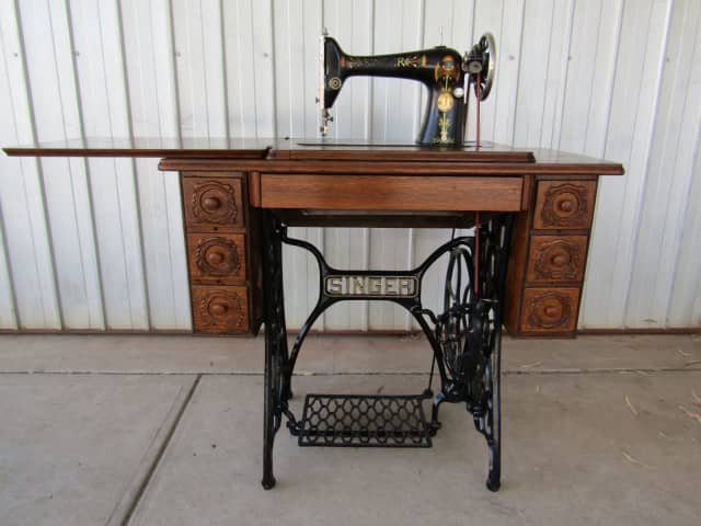 Singer 66k Drophead Treadle Sewing Machine 1926 Antique - Sewing ...