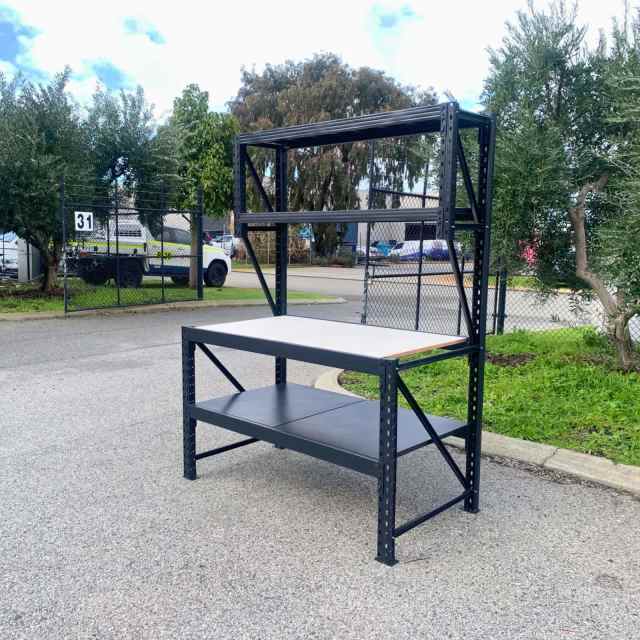 4-Level Work Bench with Plywood Work Top 0.8m Deep, 2m High 1.5M Wide ...