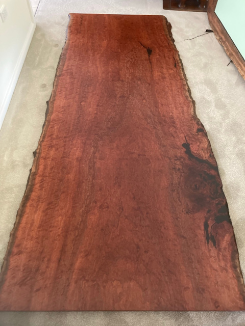 Big red gum hardwood timber slab for dining table , boardroom table ...