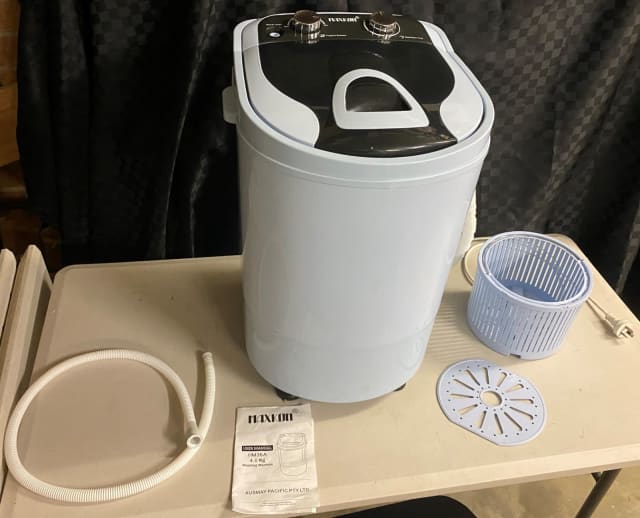 Maxkon Miniwash Washing Machine Caravan Camping 4Kg Spin Top 240V AC ...