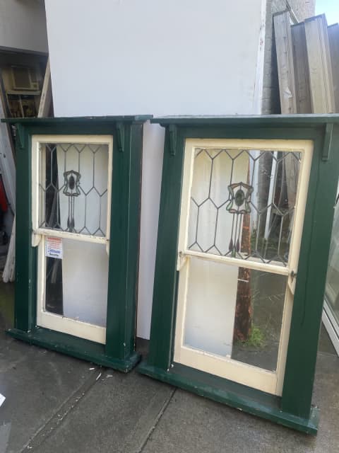 LEADLIGHT DOUBLE HUNG WINDOWS SET OF TWO | Building Materials | Gumtree ...