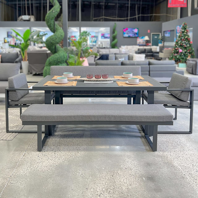 RESTOCK! Industrial Style Bronte Outdoor Dining Set, SAME DAY DELIVERY ...