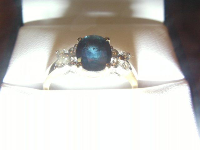 BLUE SAPPHIRE & DIAMOND 18CT ENGAGEMENT RING - Women's Jewellery in ...