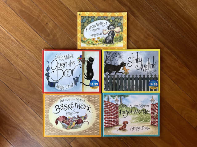 Linley Dod books x 5 - Hairy Maclary, Malinki & Schnitzel von Karyn ...